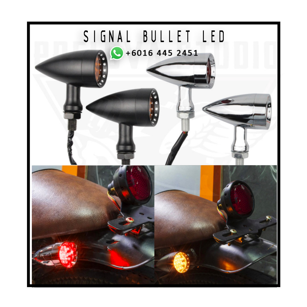 ( READY STOCK ) SIGNAL BULLET 3 LENS LED TURN SIGNAL UNIVERSAL ...