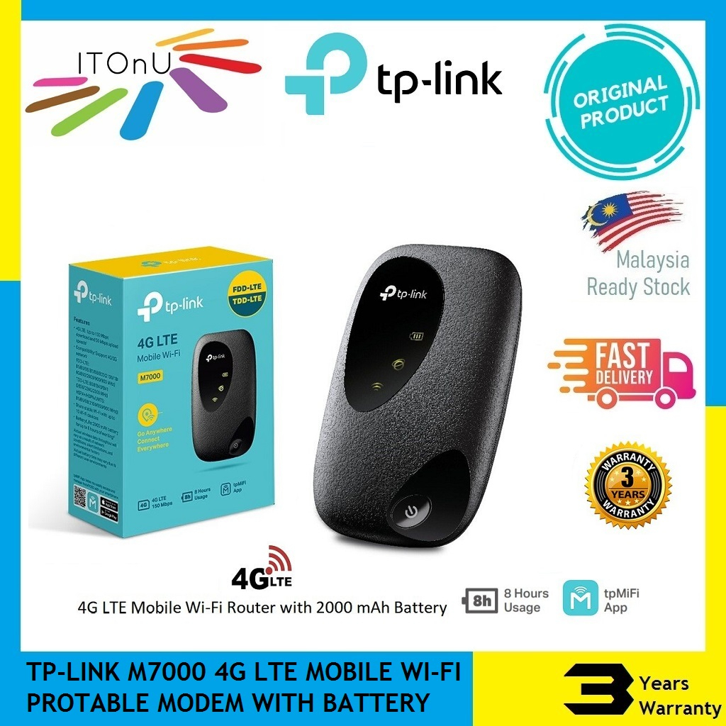 TP-LINK M7000 4G LTE WI-FI ROUTER WITH BATTERY | Shopee Malaysia