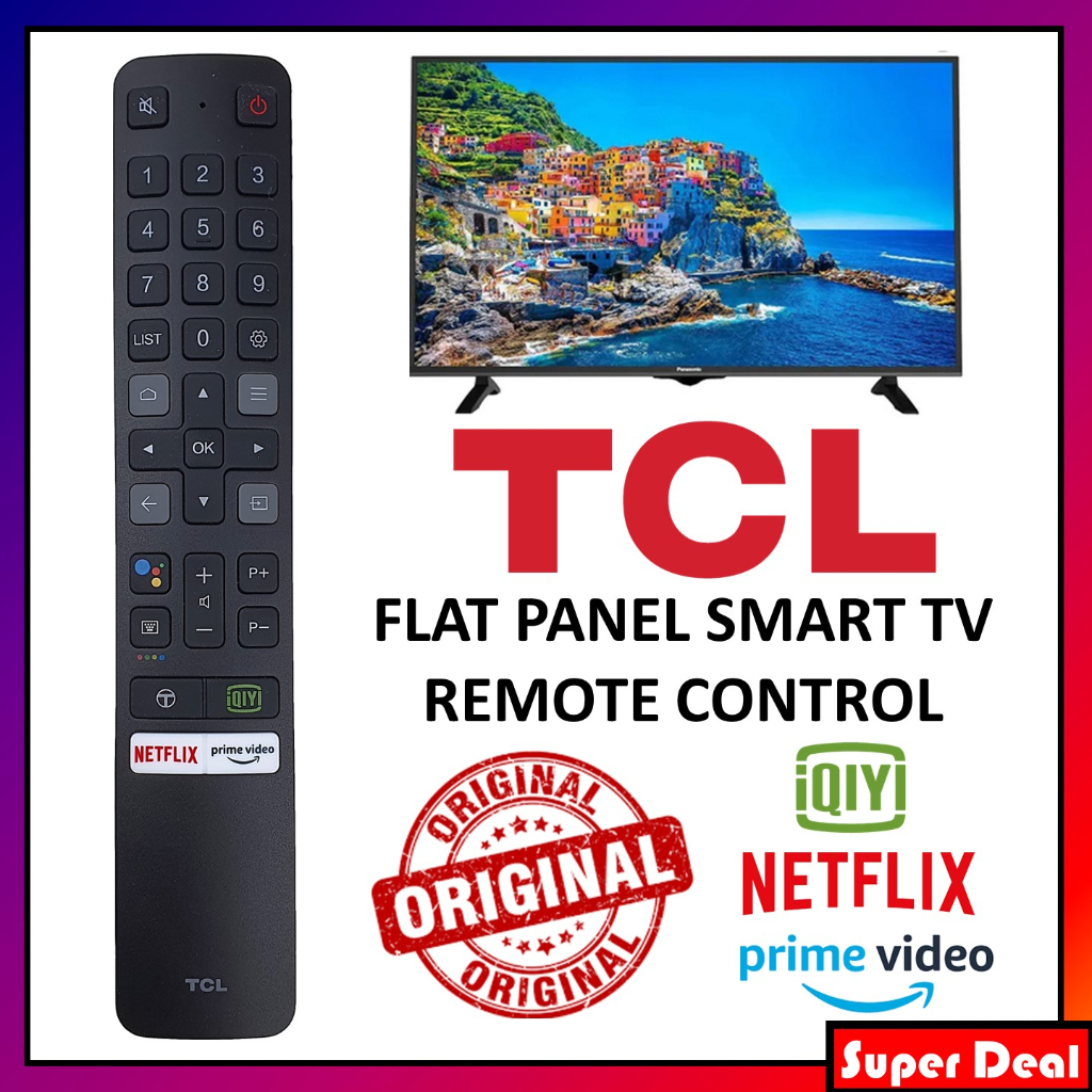 [ORIGINAL] TCL Flat Panel Led Lcd Smart TV Remote Control With Netflix ...