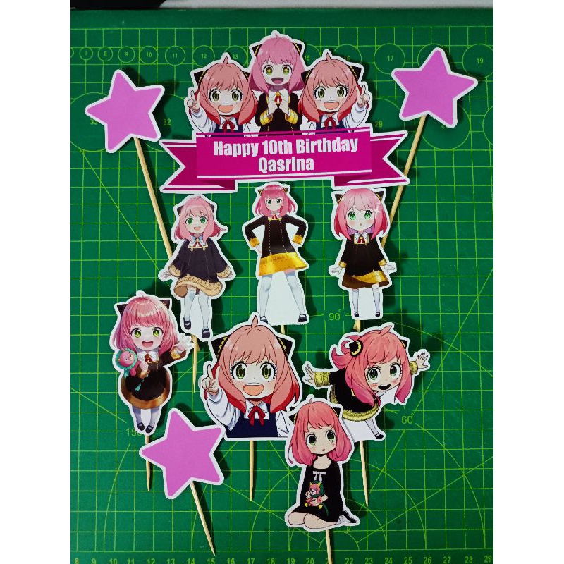 ANYA FORGER CAKE TOPPER (FREE ADD NAME) | Shopee Malaysia