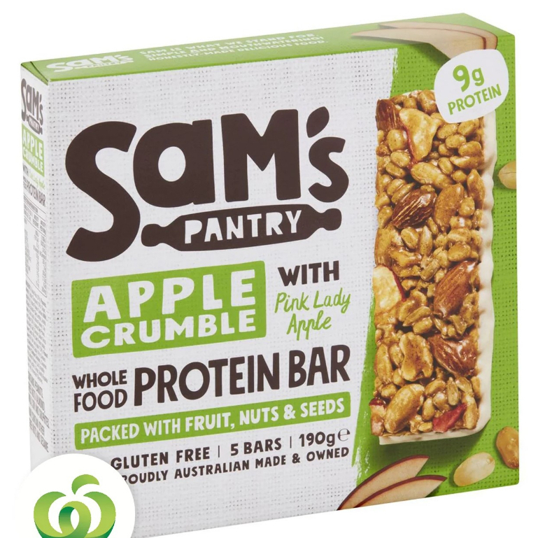SAM'S Pantry Protein Bar Apple Crumble with Pink Lady Apple, 5 Pack ...