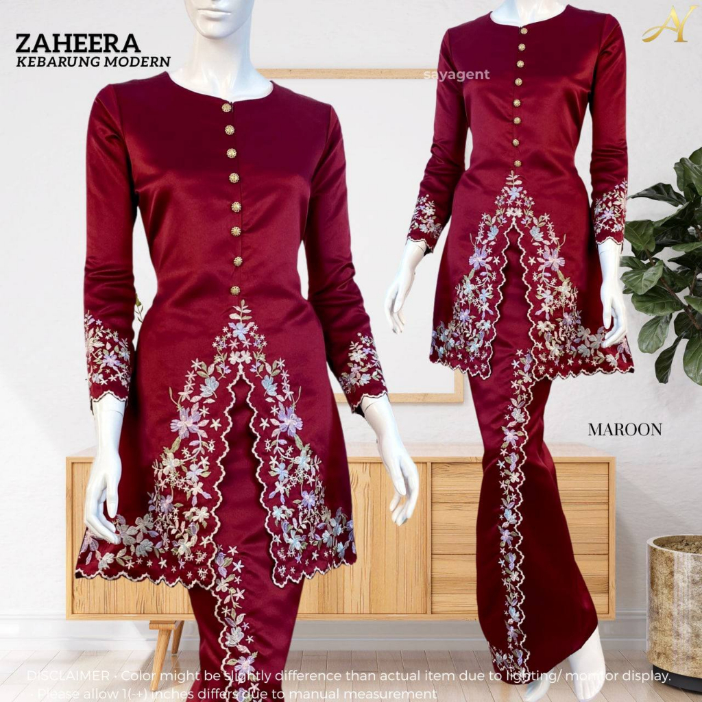 Baju Kebarung Tunang Raya Nikah Sulam Plus Size ZAHEERA YASMEN SUZANNE ...