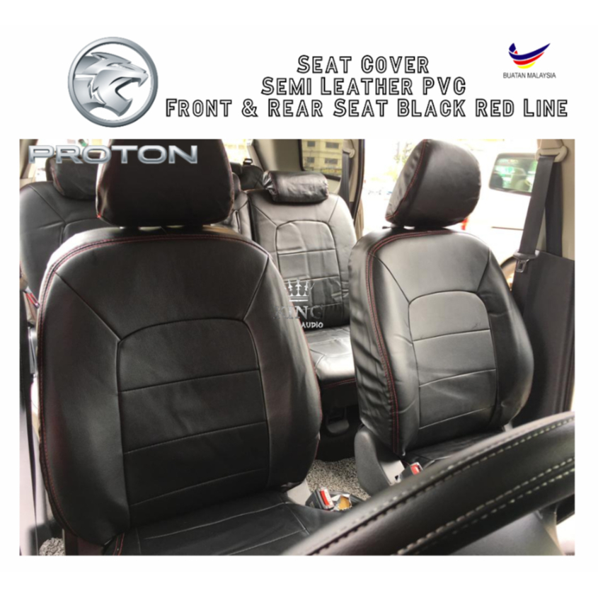 PROTON Seat Cover Semi Leather PVC Waterproof with 0.8cm Sponge Kulit ...