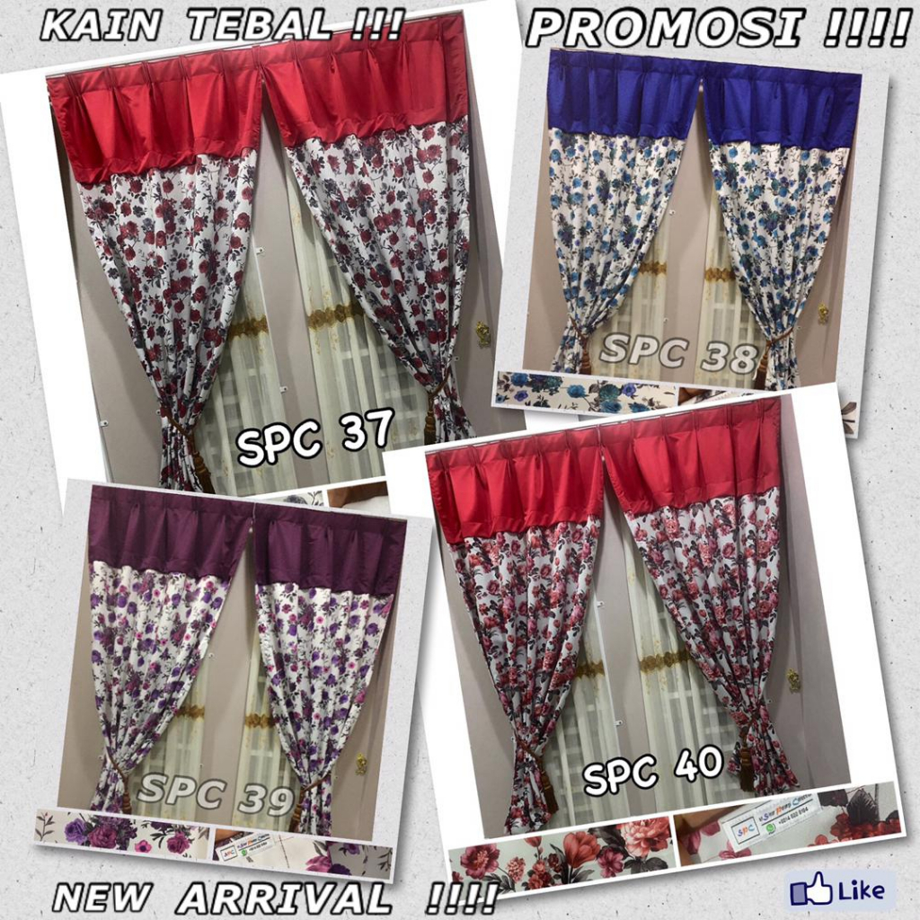 🔥CLEAR STOCK🔥PROMOSI RAYA 4 WARNA🔥🔥LANGSIR ENGLISH STYLE UNTUK TINGKAP ...