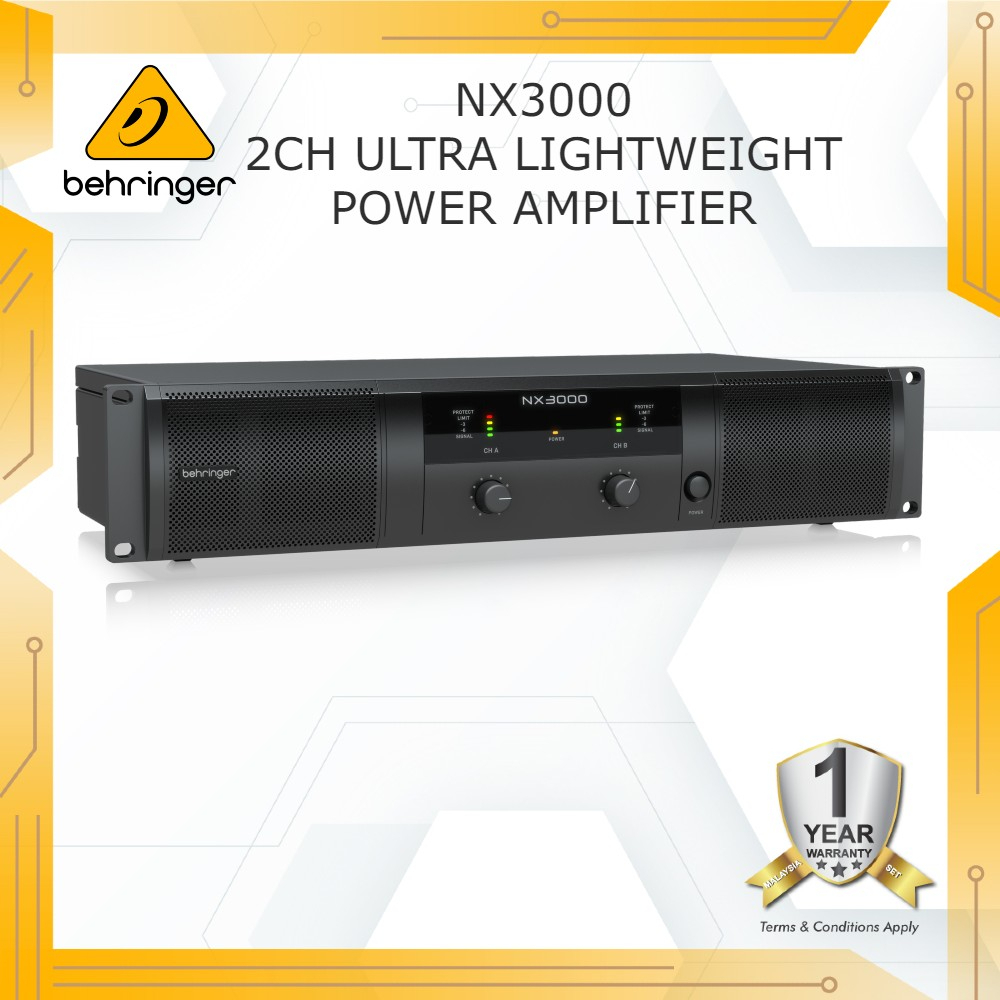BEHRINGER NX3000 Ultra-Lightweight 1500Watt Class-D Power Amplifier ...