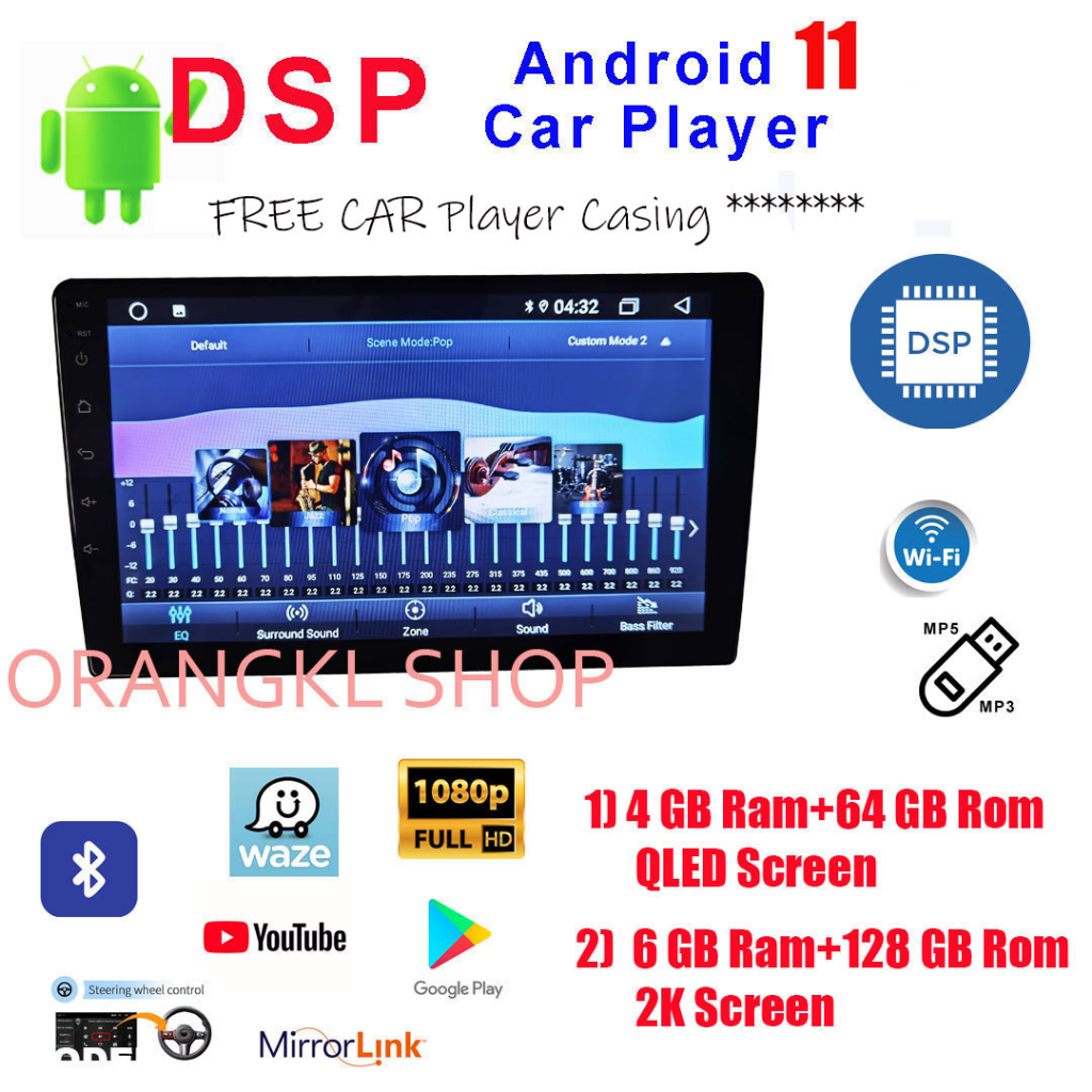 2k / QLED Android Player 360 Camera 9"/10" TS18 4G Apple Carplay + Android Auto Octa core ...