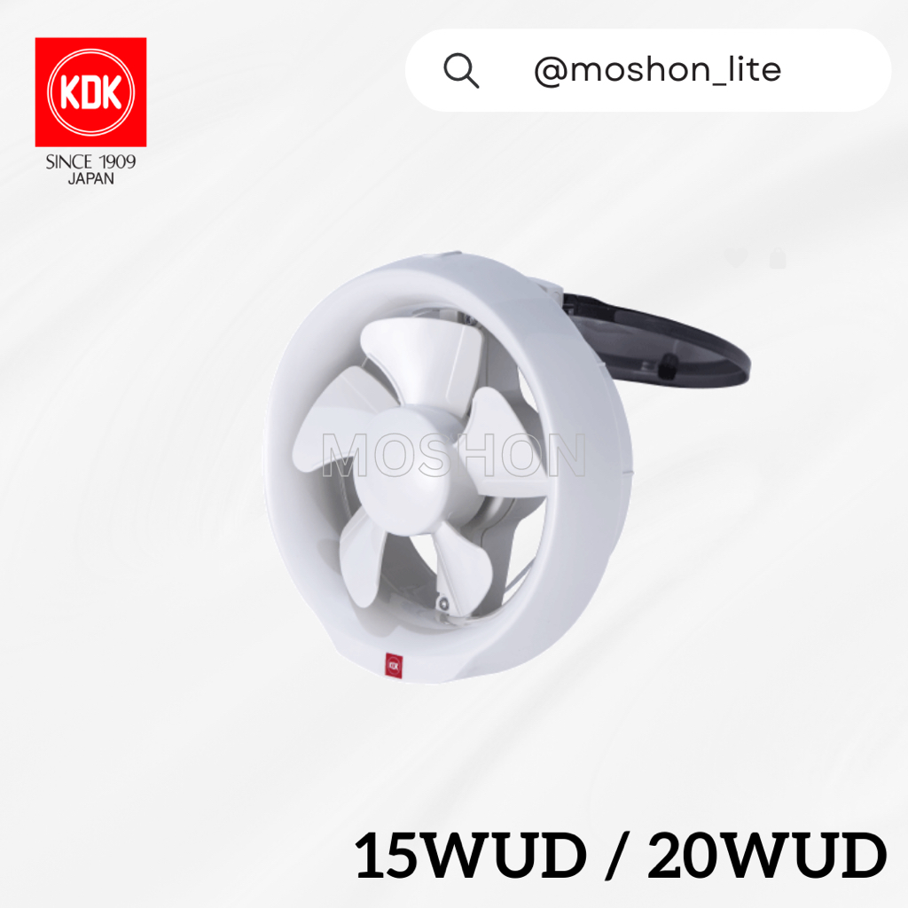 KDK 15WUD 20WUD 6" 8" Glass Mount Wall Ventilation Fan / Wall Exhaust ...