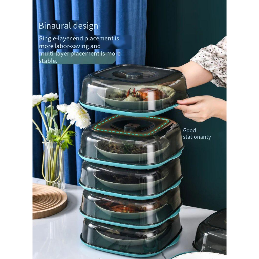 Sets Stackable Plastic Square Serving Tray With Cover Food Container ...