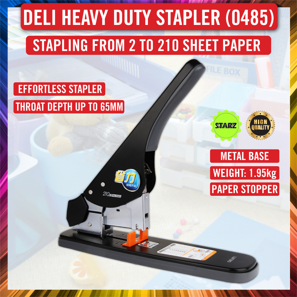 Deli Heavy Duty Effortless Stapler Binding Up to 210 Sheets Paper ...