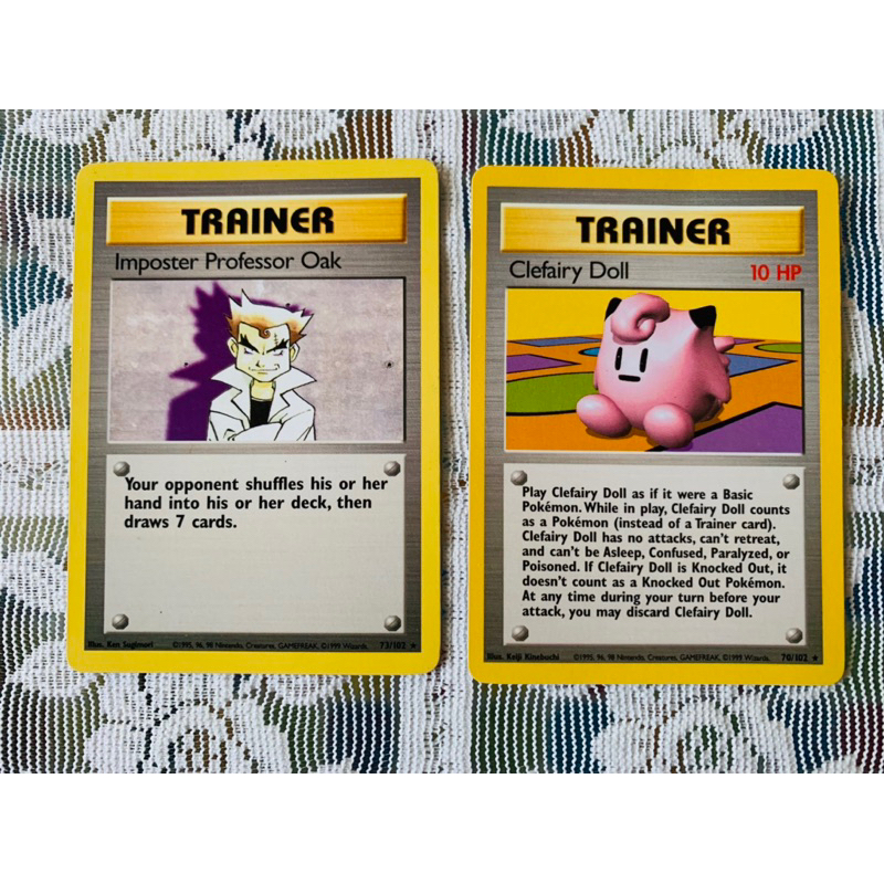 Pokemon TCG : vintage rare Trainer cards. Imposter Professor Oak and ...