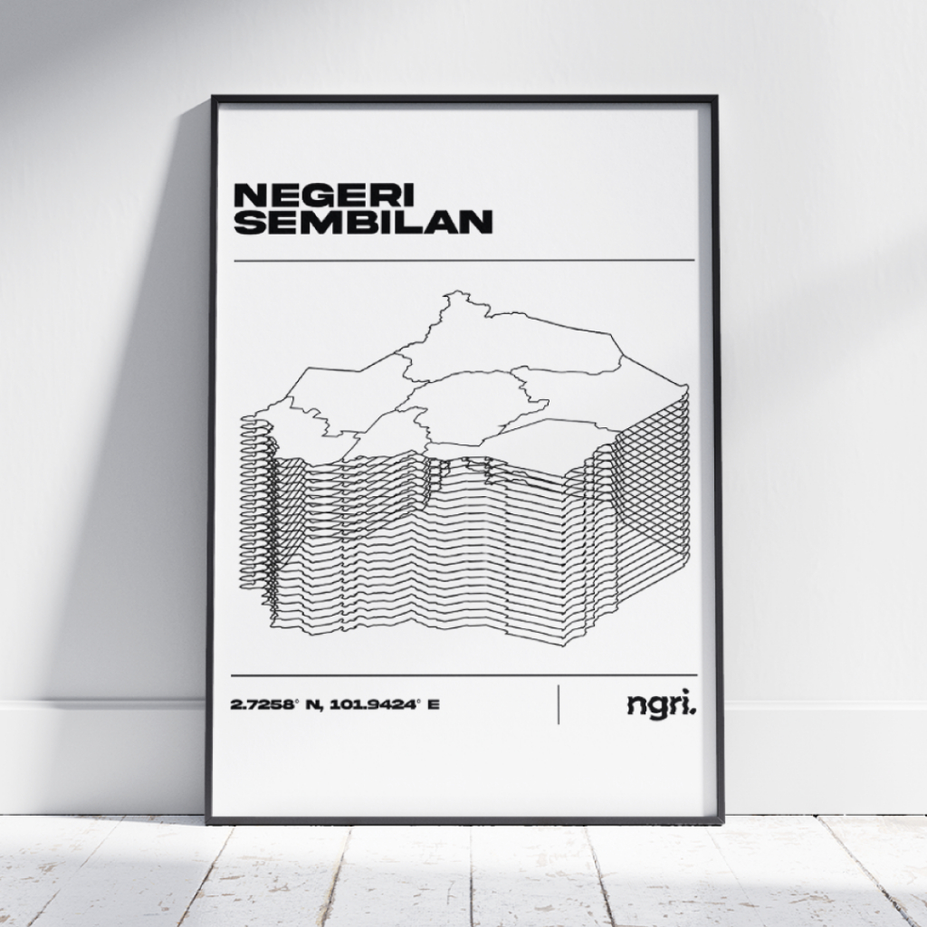 Map (angkek) Negeri Sembilan - Negeri Redefine Poster 50cm x 70cm ...