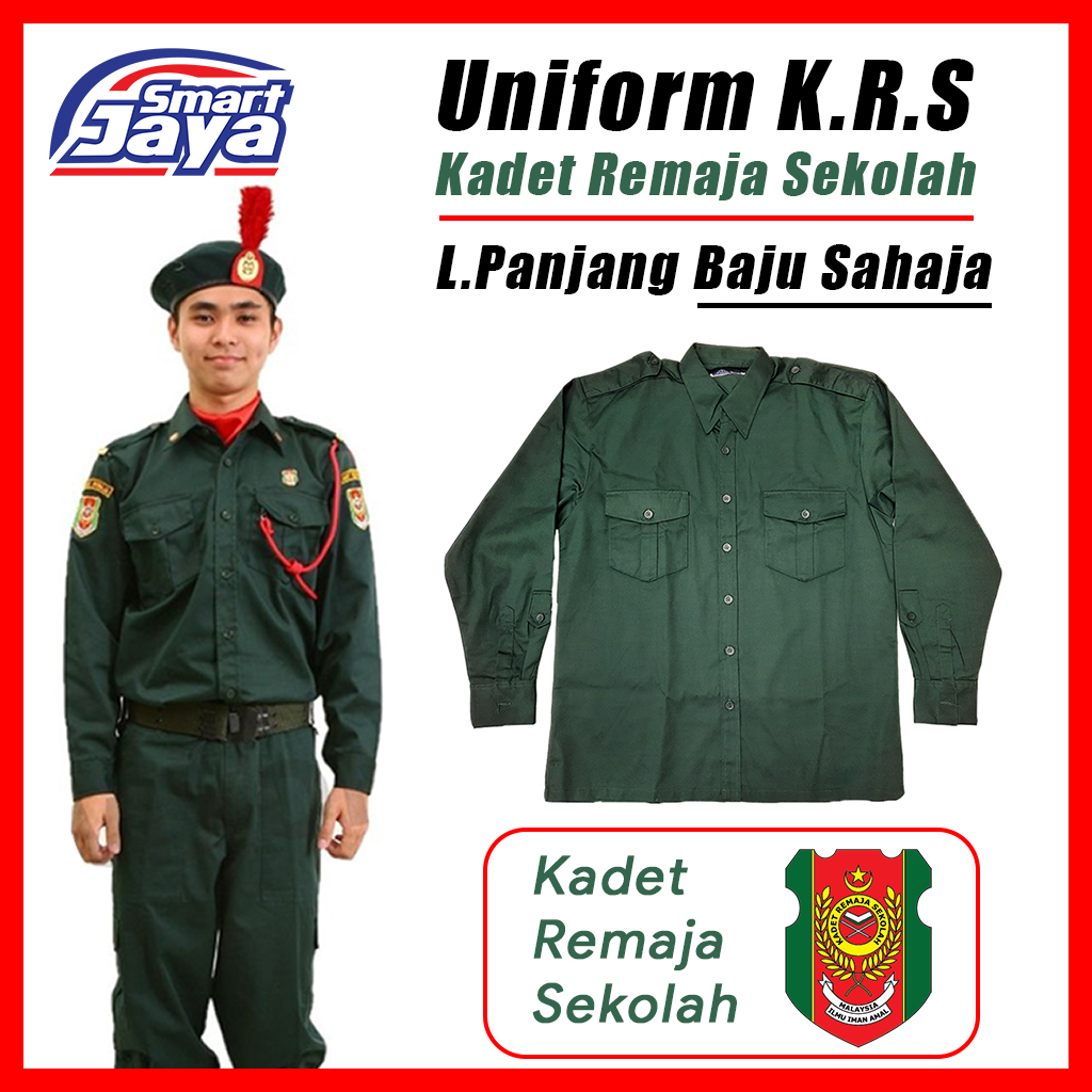 Kemeja Persatuan Kadet Remaja Sekolah/KRS/Lengan Panjang/Uniform KRS ...