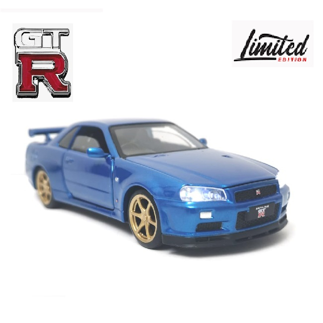 Nissan Skyline GTR R34 scale 1:32 die cast car | Shopee Malaysia