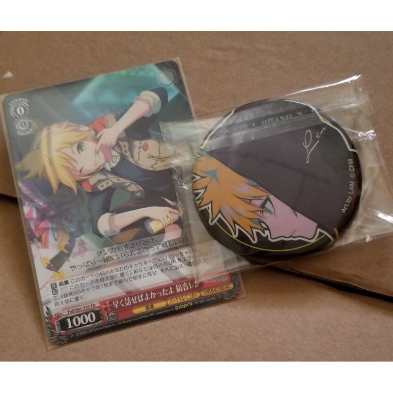 Kagamine Len merchandise, original button badge, original card | Shopee ...