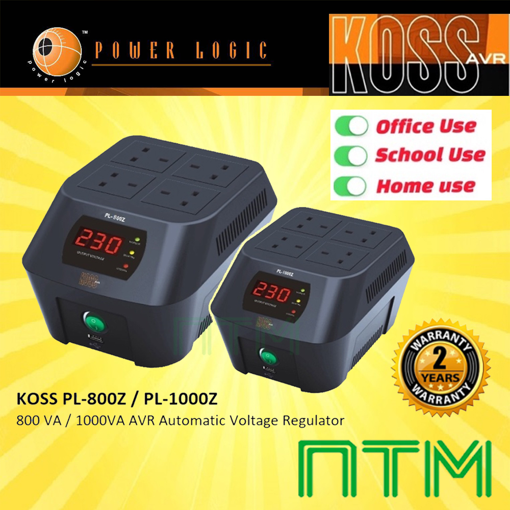 KOSS AVR PL-1000Z 1000VA / PL-800Z 800VA AVR AUTOMATIC VOLTAGE ...
