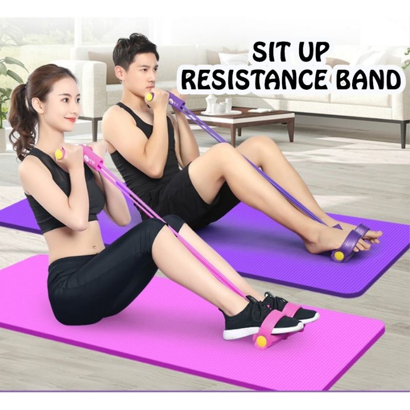 Multifunction Yoga 4 Legged Pedal Puller Sit Up Pull Body Building Expander | Shopee Malaysia