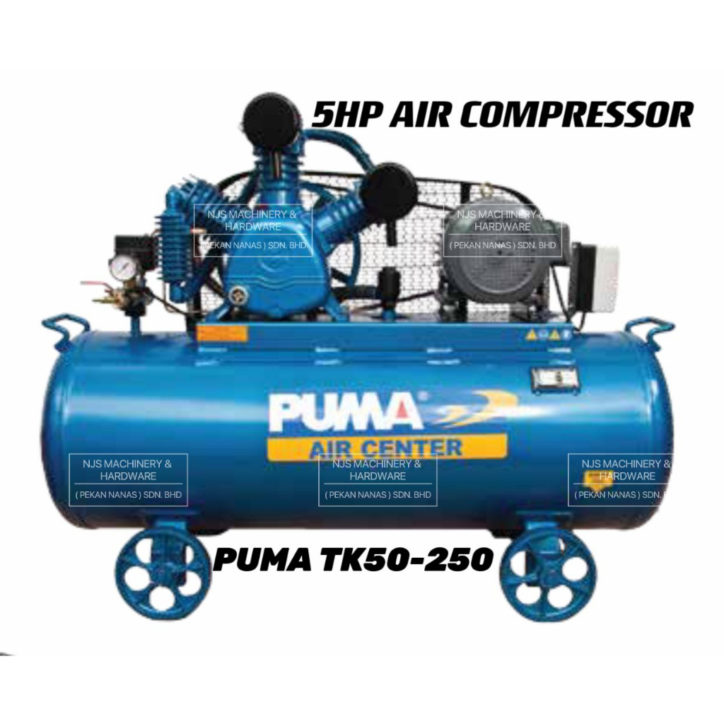 Puma TK50-250 5HP 250L 12bar High Pressure Air Compressor | Shopee Malaysia