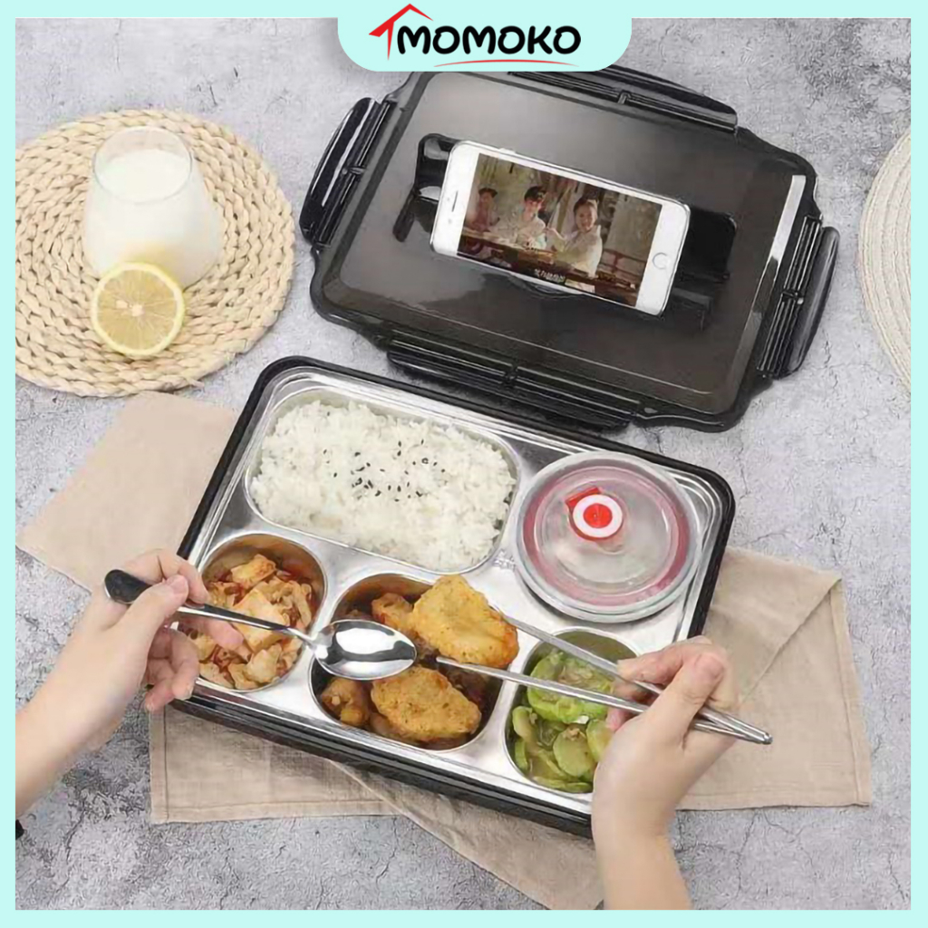 2100ML Cute Korean Lunch Box Food Container Food Organizer Wheat Fiber ...