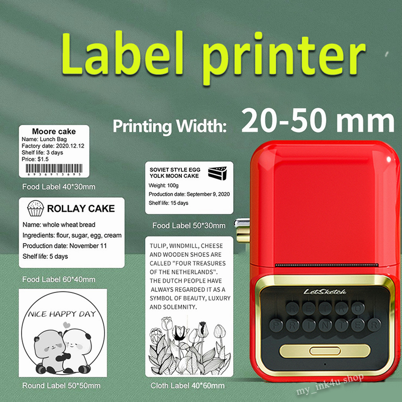 WP9520 Label Printer Smart Label Printer Home Mini Portable Waterproof ...