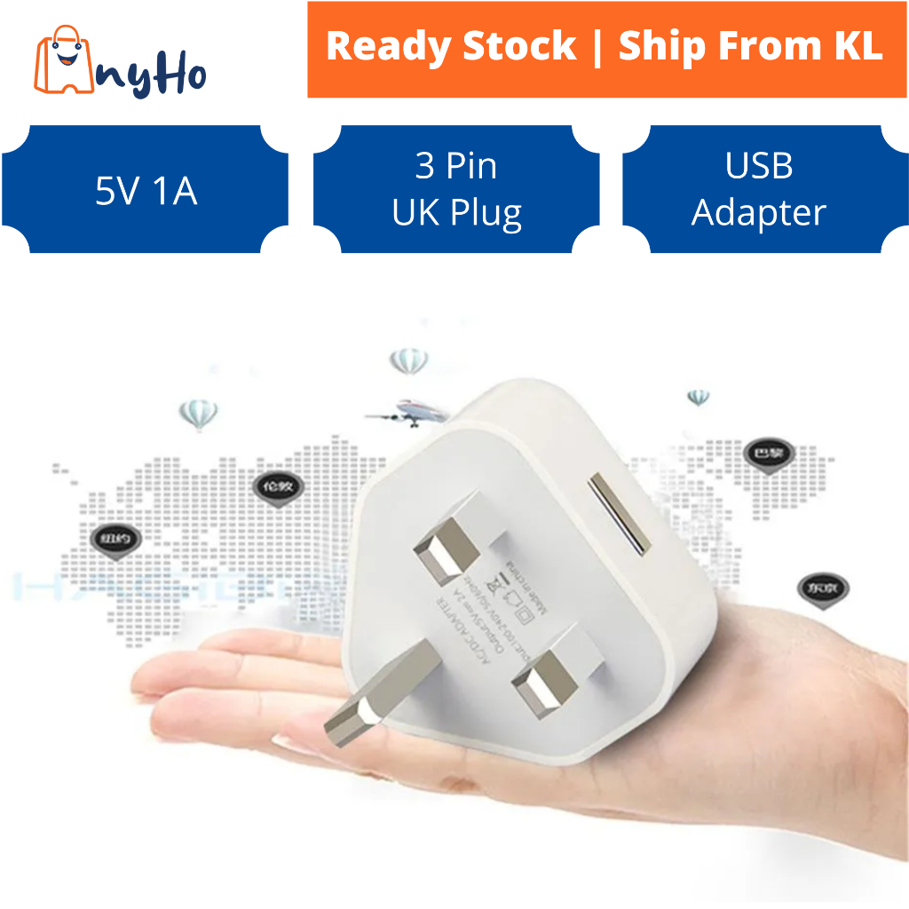 USB Fast Charger Adapter 5V 1A / 2A 1 Port Malaysia Plug USB Power Adapter Phone Tablet Home ...