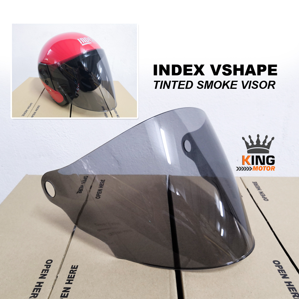 INDEX V-SHAPE TINTED SMOKE VISOR | Shopee Malaysia