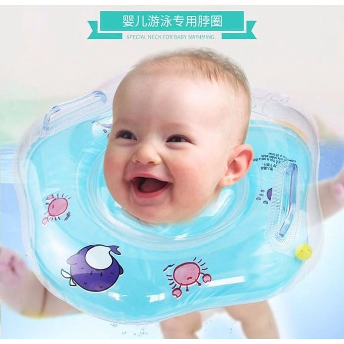 Inflatable Swimming Neck Ring Newborn Infant Baby Safety Ring Tube Neck ...