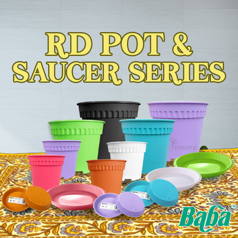 GHZ Baba Pot Saucer Plate Plastic Flower Pot RD Series Pasu Plastik ...