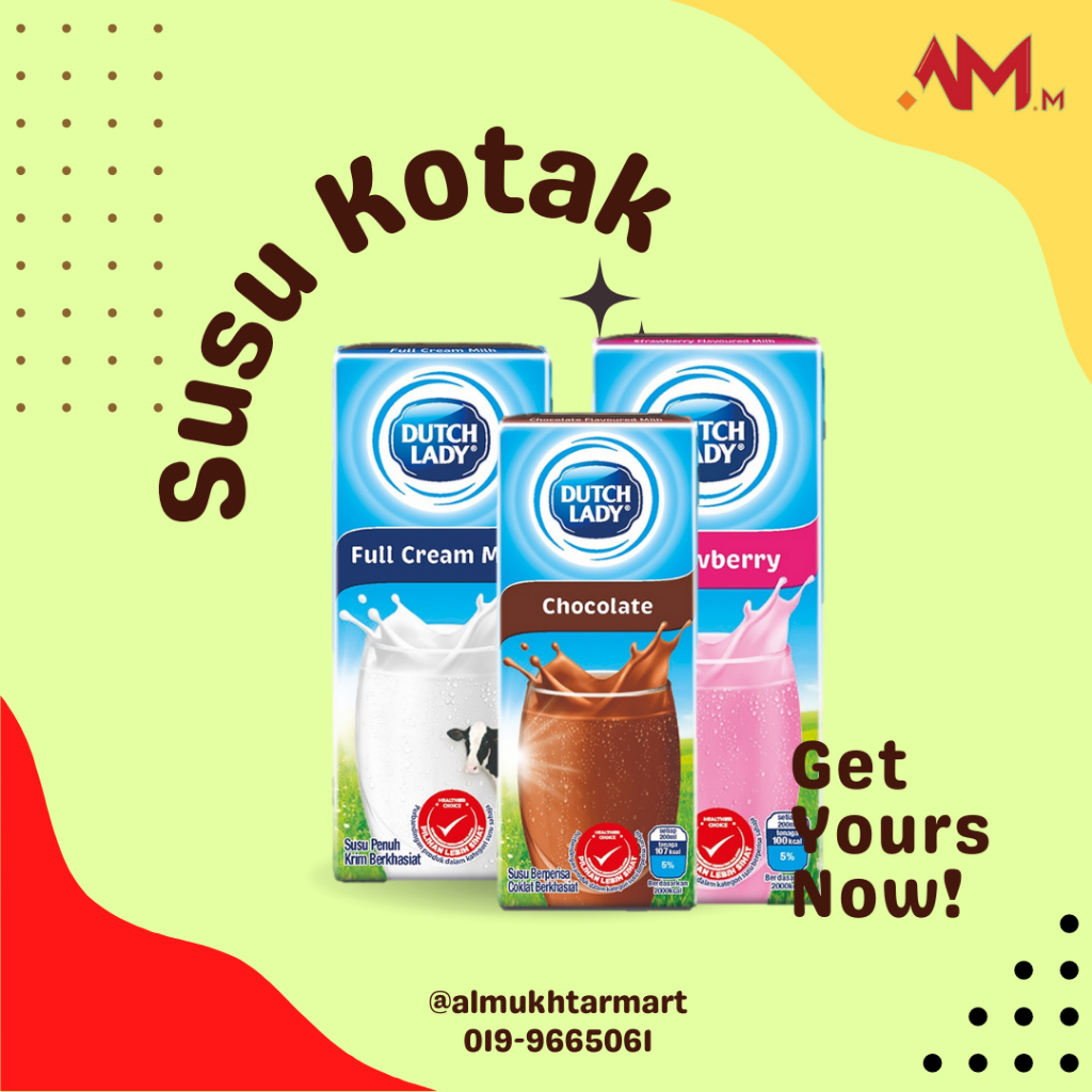 [READY STOCK] Air Kotak Dutch Lady Fullcream/Strawberry/Chocolate ...