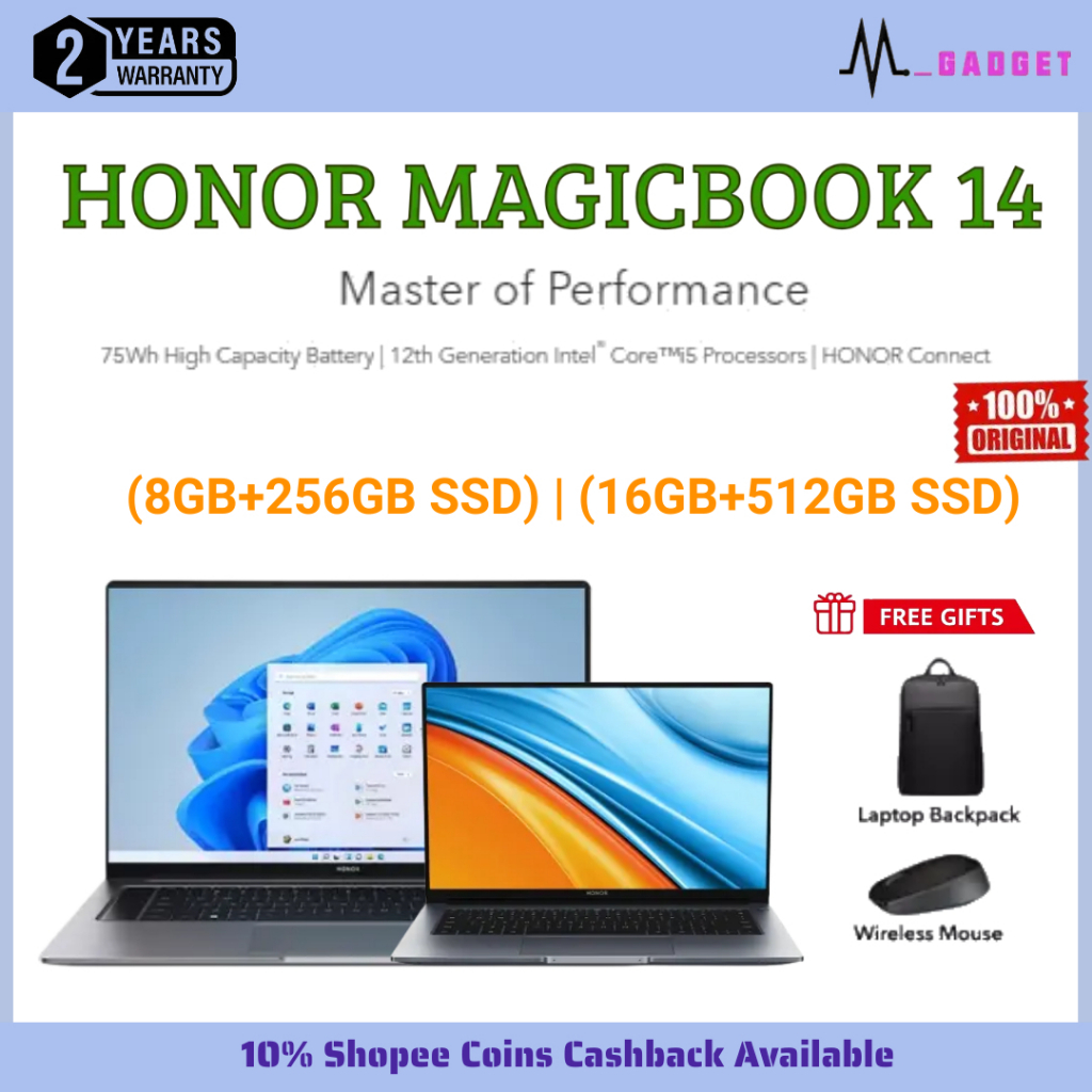 Honor Magicbook 14 2022 (8+256/512GB | 16GB+512GB) | 70W High ...