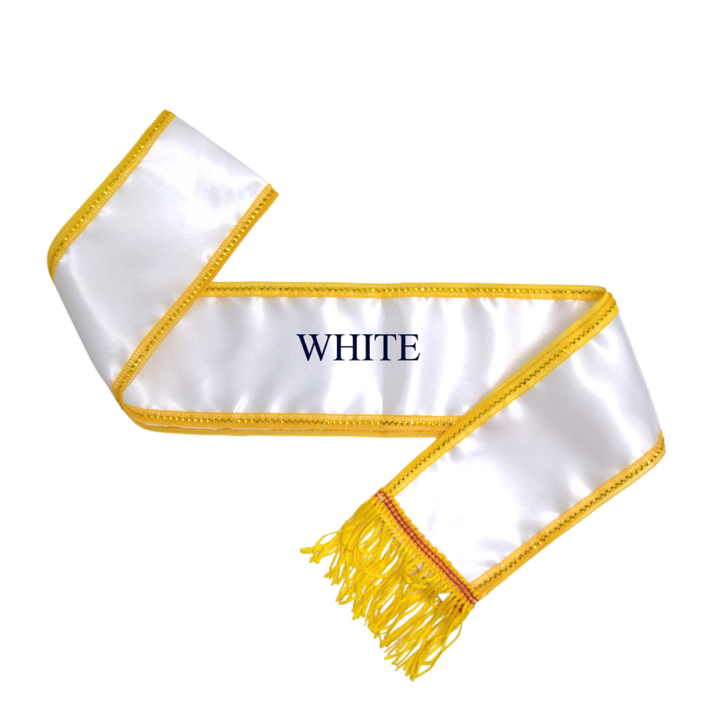 Kain Selempang Custom Sash Gold Trim Custom Selempang Add on Wording Or ...