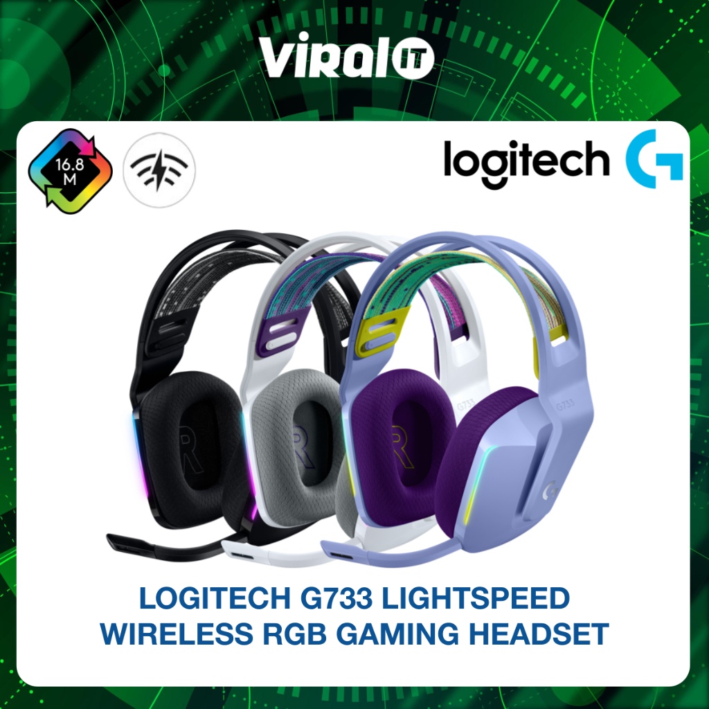 LOGITECH G733 LIGHTSPEED WIRELESS RGB GAMING HEADSET | Shopee Malaysia