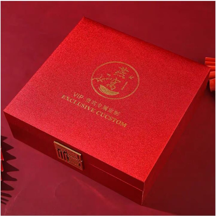 RED BRONZING GIFT BOX 红色烫金礼品礼盒 | Shopee Malaysia