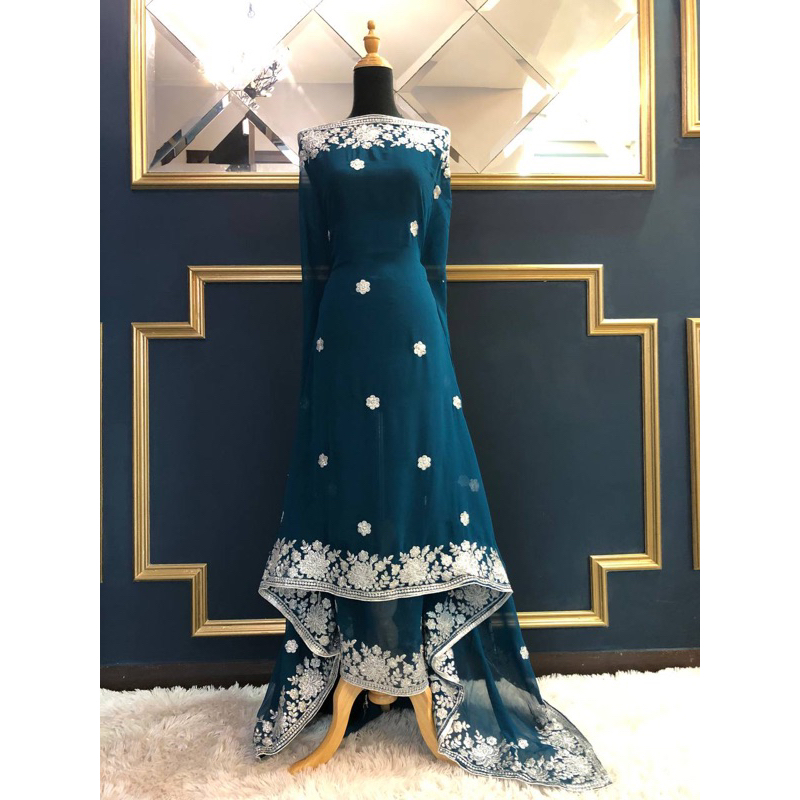 REEN SAREE TAJ MAHAL SILVER Saree viral Wedding Saree Designer Saree ...