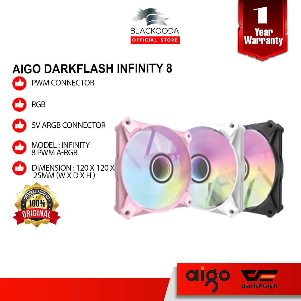 Aigo DarkFlash Infinity 8 PWM ARGB Series [ 3-in-1 Starter Pack/Single Pack ] | Shopee Malaysia