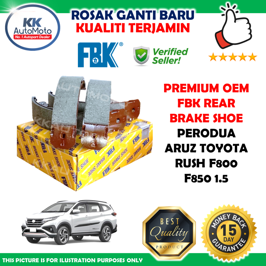 Perodua Aruz Toyota Rush 1.5 F800 F850 Terios Premium 1 Pair Set FBK ...