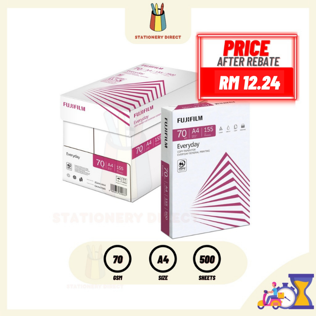 Fujifilm A4 Paper 70gsm 500 Sheet / Photocopy / Copy Paper / Kertas ...