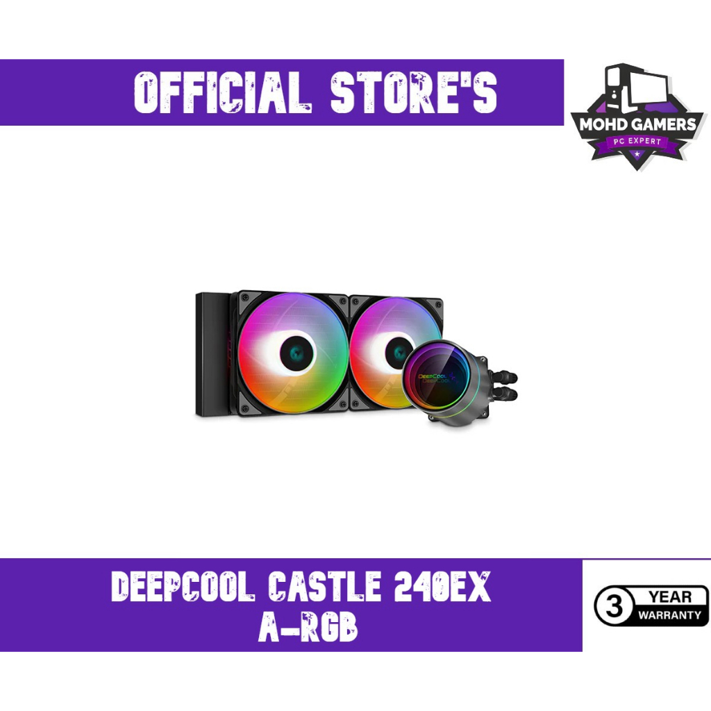 Deepcool CASTLE 240EX A-RGB 69.34 CFM Liquid CPU Cooler | Shopee Malaysia
