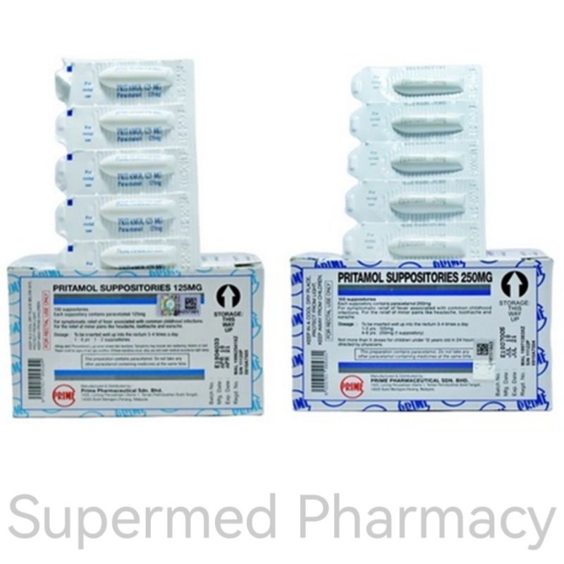 Pritamol (Paracetamol) Suppository 5's | Shopee Malaysia