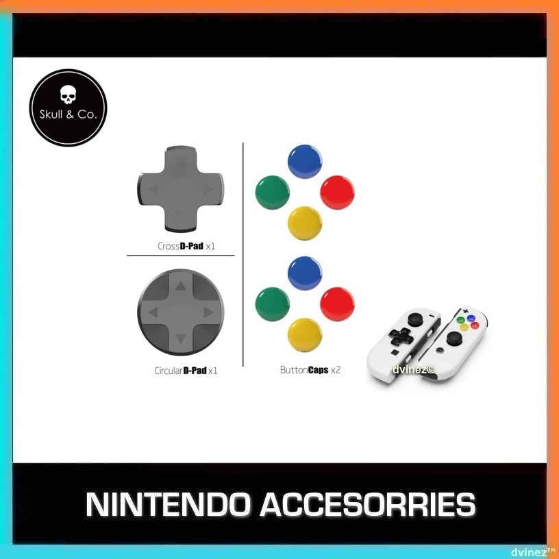 Nintendo Switch Skull & Co Joy-Con D-Pad Super Famicom Colorful OLED ...