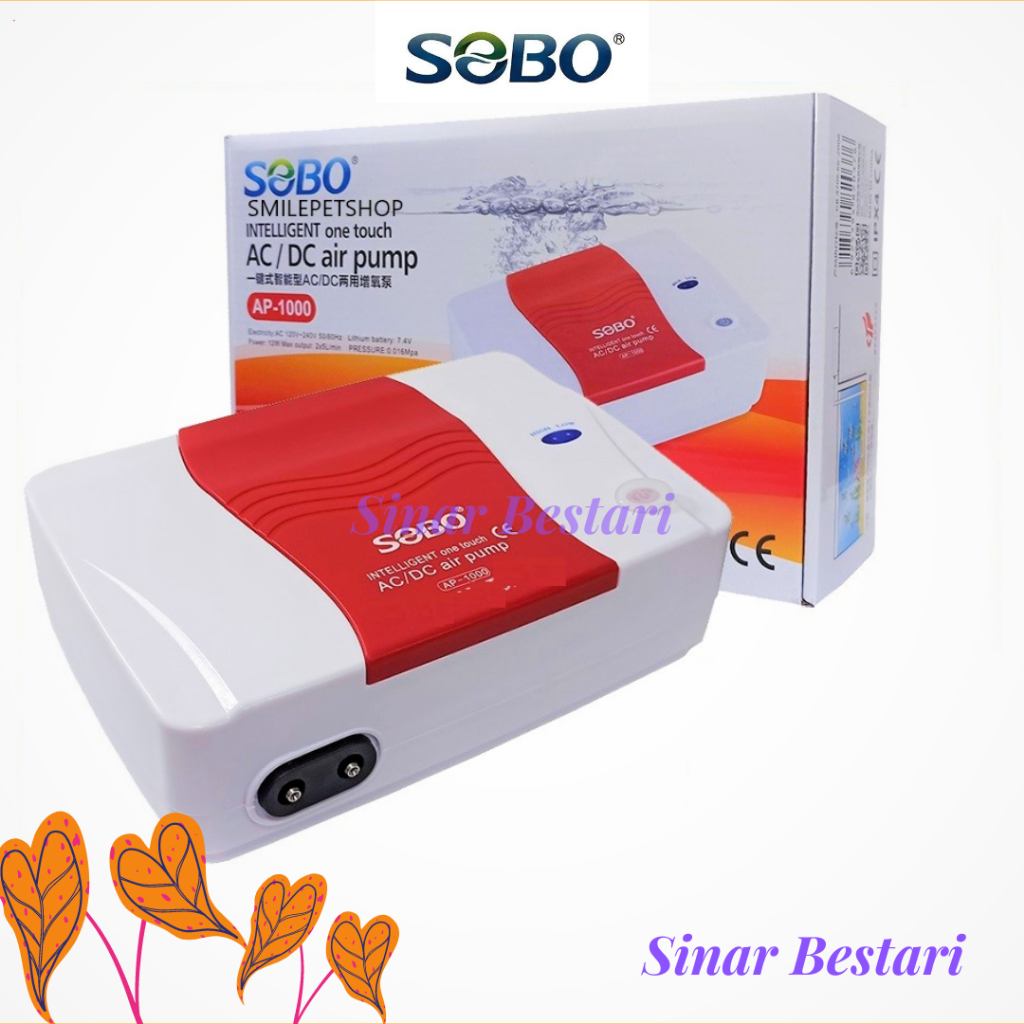 SOBO AC/DC Air Pump AP-1000 Aquarium Aquaponics Fish Tank SB-10000 ...