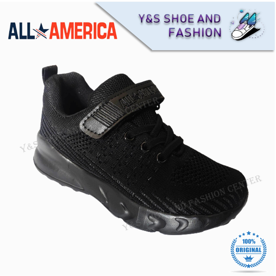 ALL AMERICA Kasut Sekolah Hitam Ringan Sekolah Rendah (Ultralight ...