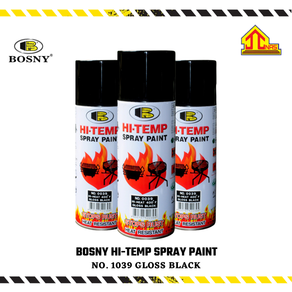 BOSNY HI-TEMP HEAT 1200°F Resistant Spray Paint /HI-HEAT Aerosol Spray ...