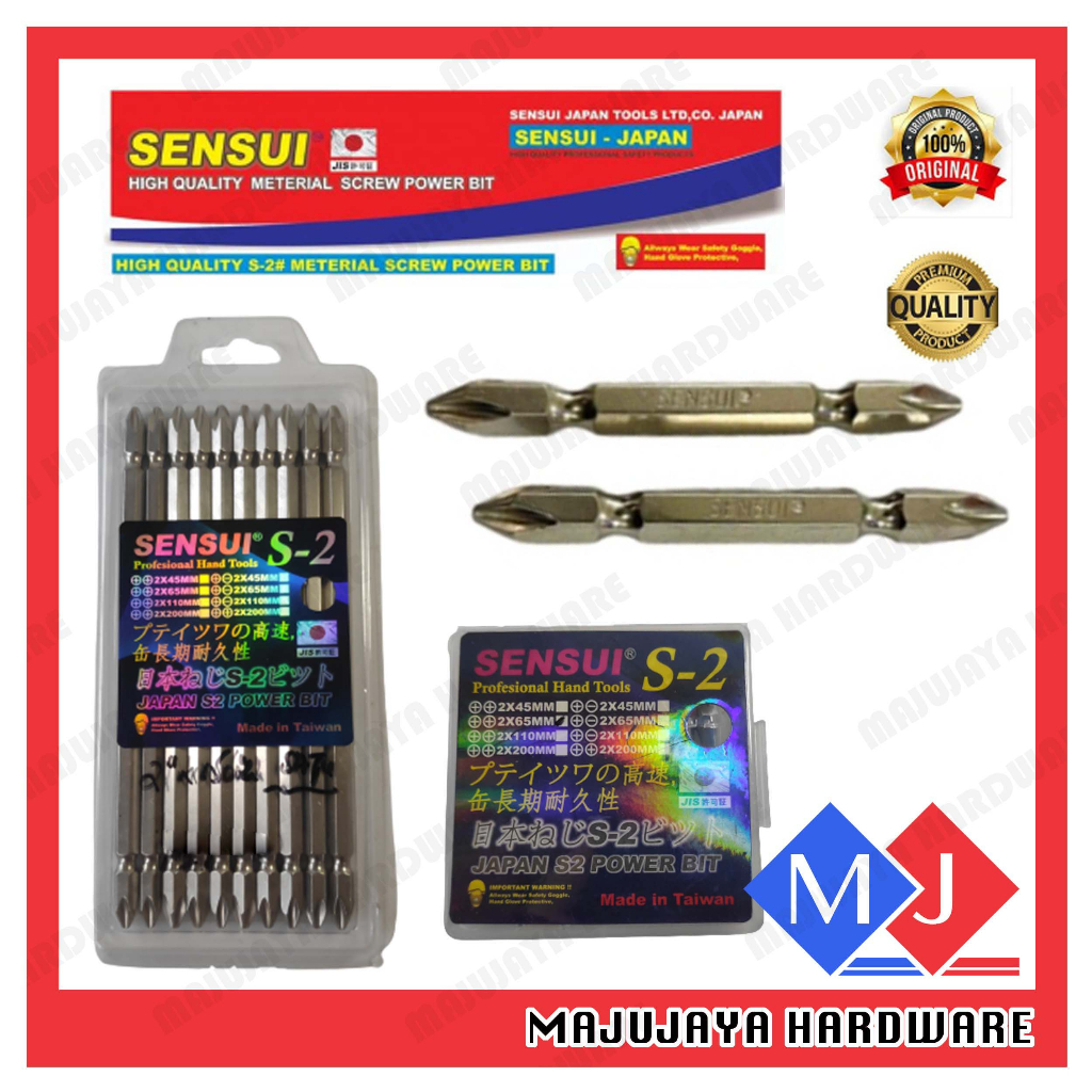 SENSUI JAPAN S2 Strong Magnetic Drill Bit Bits Double Ended Screw ...