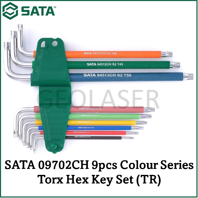 SATA 09702CH 9pcs Colour Series Torx Het Key Set 09702 | Shopee Malaysia