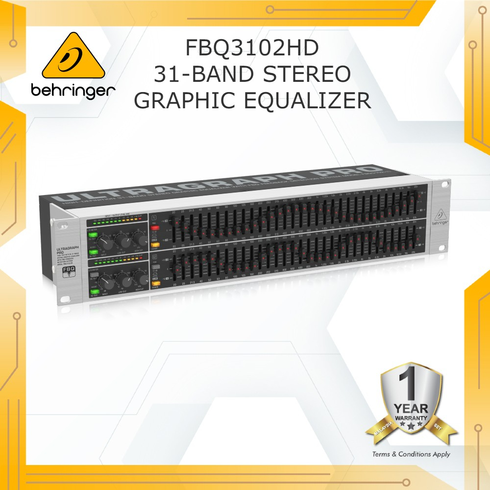 Behringer FBQ3102HD 31-band Stereo Graphic Equalizer c/w FBQ | Shopee ...