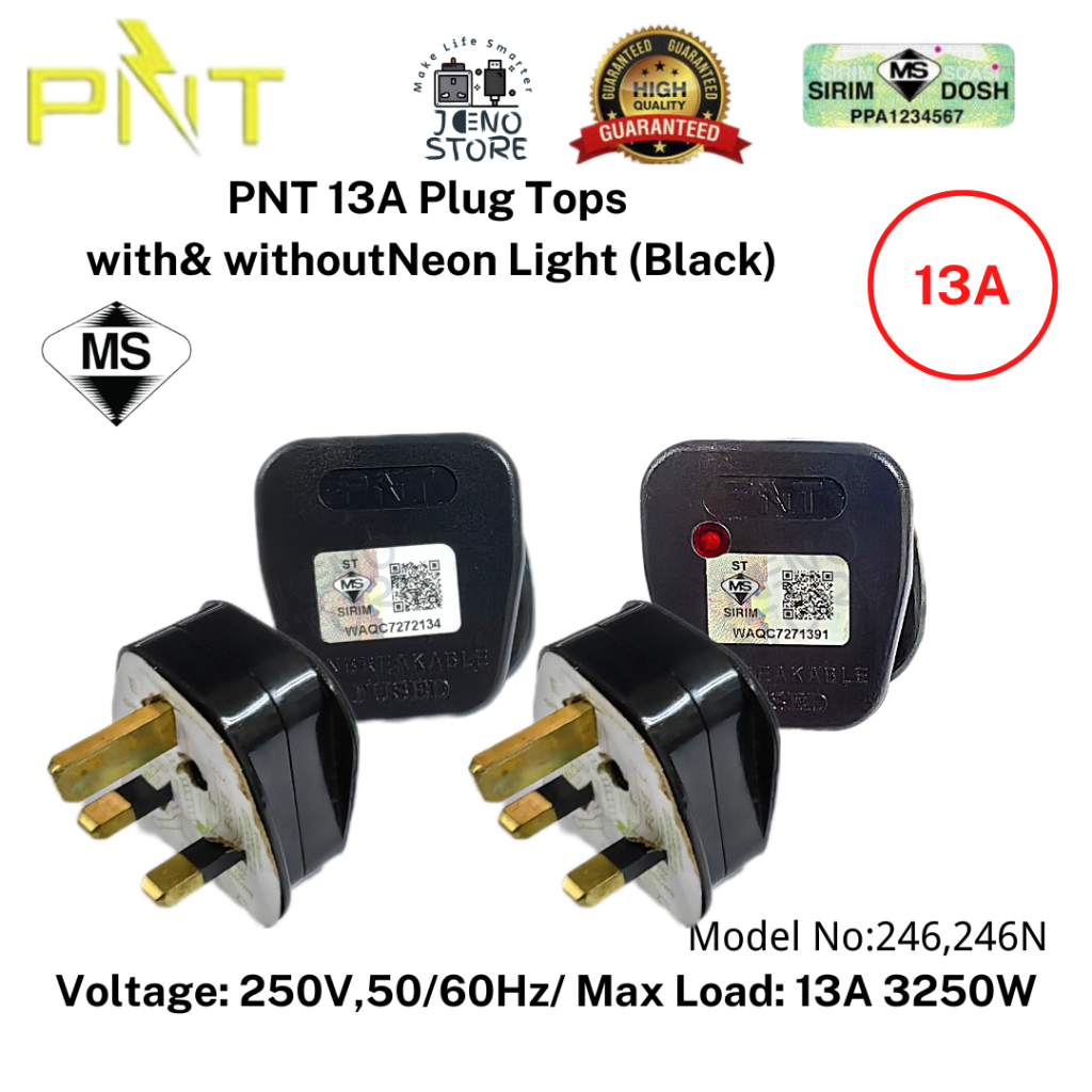 SUM & PNT 5A/13A/15A Plug top (Malaysia, India,Singapore) with Sirim ...