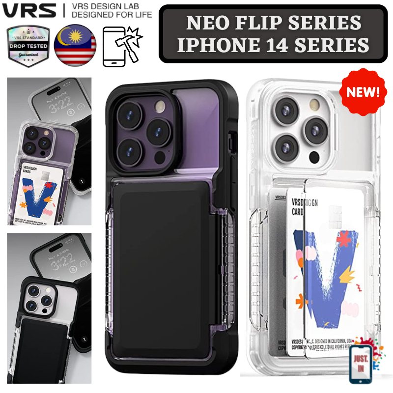 VRS NEO FLIP CARDSLOT Case For iPhone 14 Pro 14 Pro Max 5G Clear Matte ...