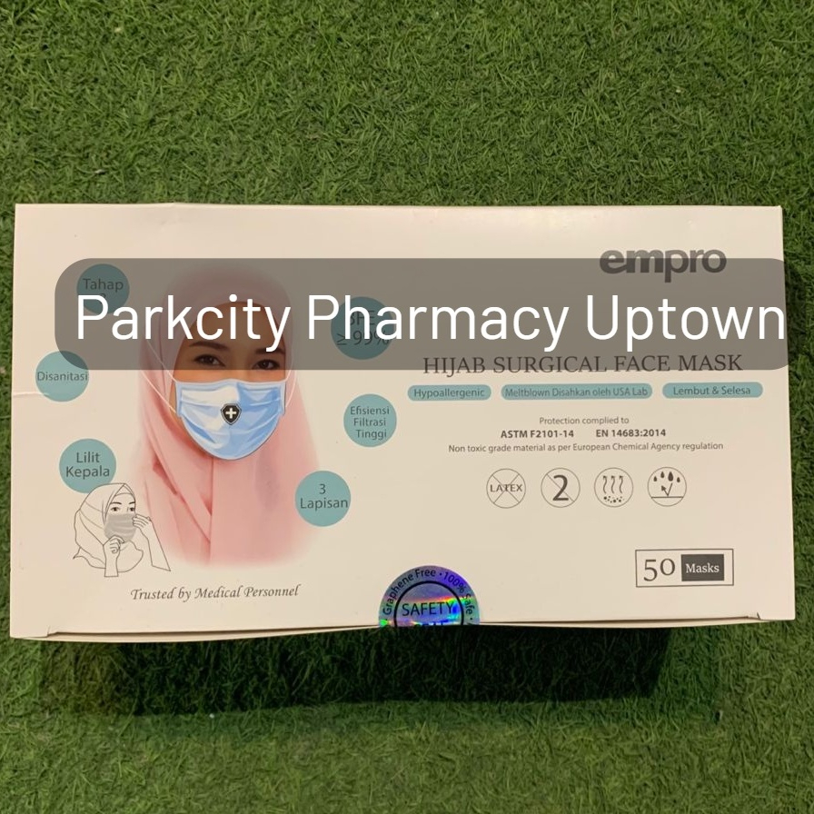 Empro Aerofit Surgical 3 Ply Face Mask 50's - Tux Series 5672/Black ...