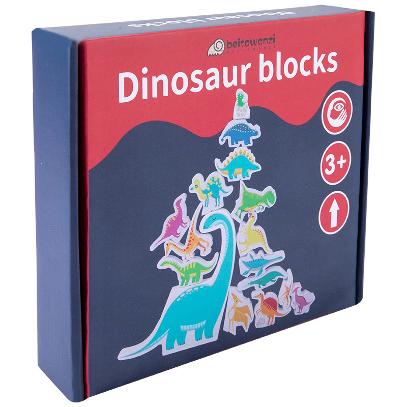 Wooden Stacking Dinosaur Toys for Kids 3-5 Boys - Dinosaur Toys for 2 ...
