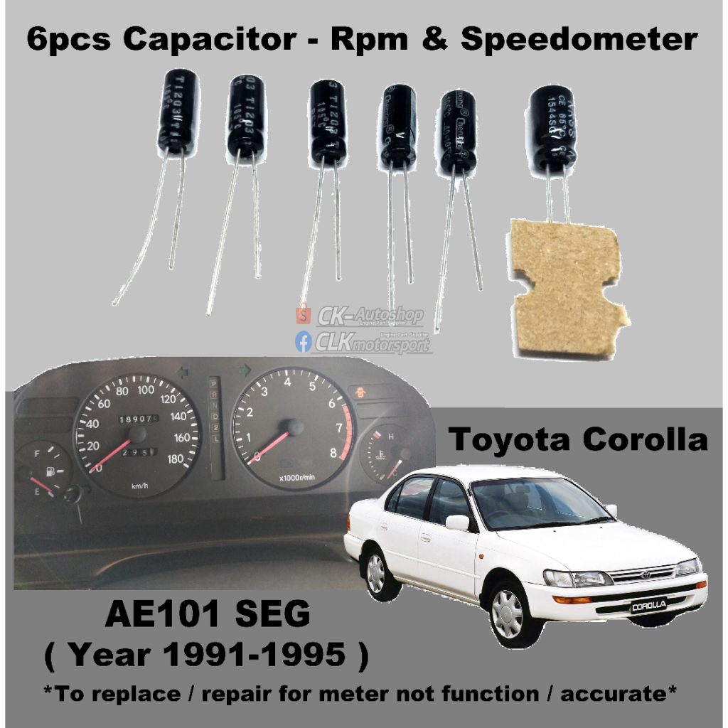 Toyota Corolla AE100 AE101 AT / MT Dash meter ( RPM Tachometer & KMH ...